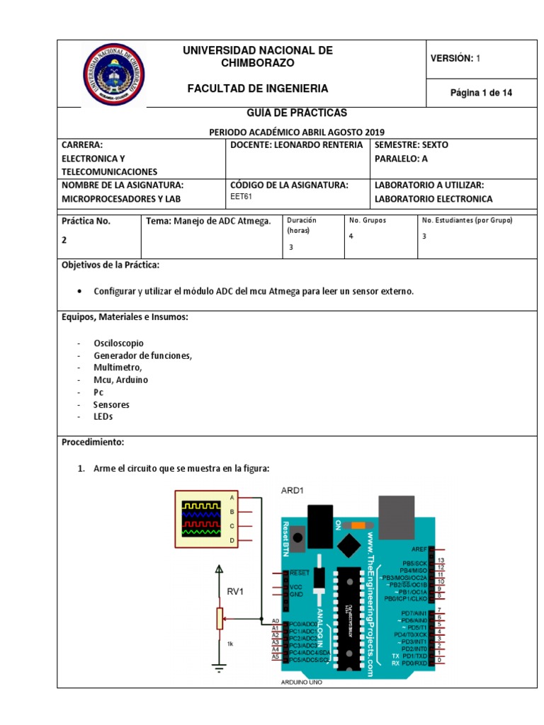 Practica PDF | PDF | Poco | Arduino