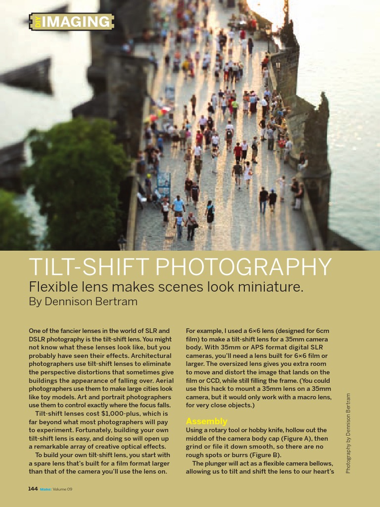 Build Your Own Tilt-Shift Lens | PDF | Camera | Digital Single Lens ...