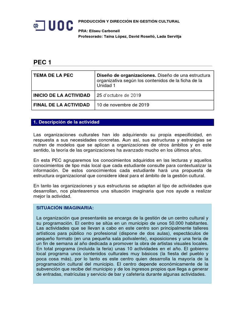 PEC 1 Esquema | PDF | Blog | Diseño