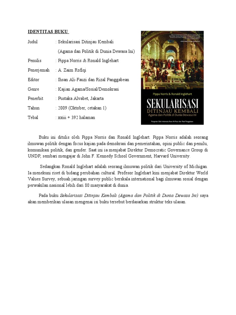 Sekularisasi dalam Agama dan Politik | PDF | Ilmu Sosial | Sejarah
