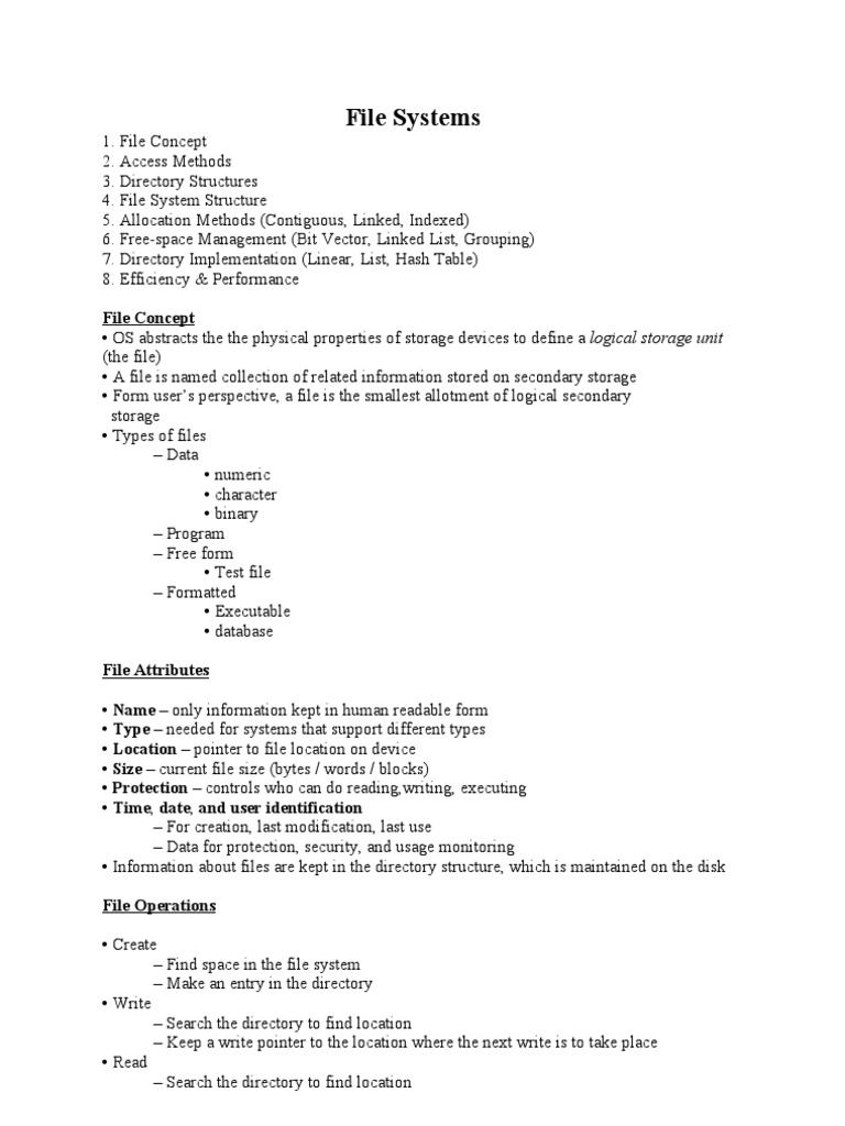 File Systems | PDF | File System | Computer File