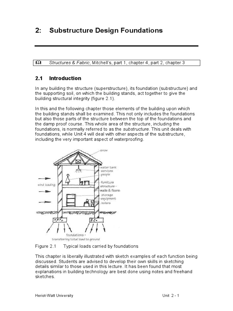2: Substructure Design Foundations: Structures & Fabric, Mitchell's, Part 1, Chapter 4, Part 2 ...