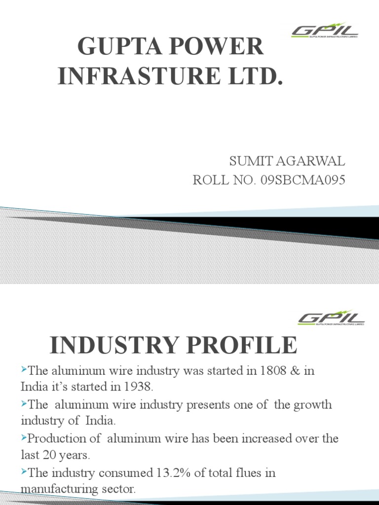 Gupta Power Infrasture LTD | PDF | Marketing | Wire