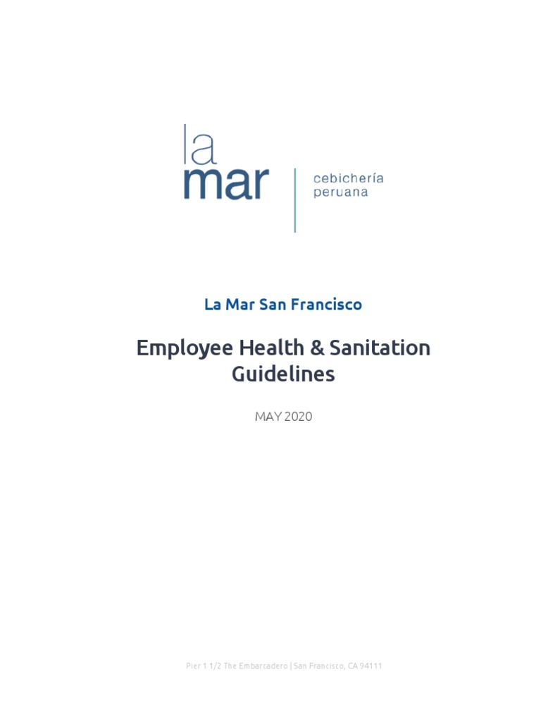 LMSF Health Sanitation Guideline - 2020 | PDF | Hygiene | Personal ...