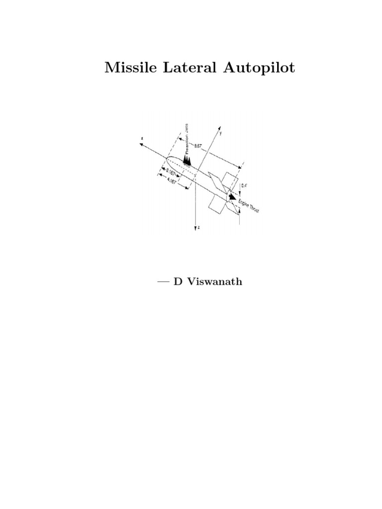 Missile Autopilot Math Modeling Pdf Flight Dynamics Fixed Wing Aircraft Rotation Around