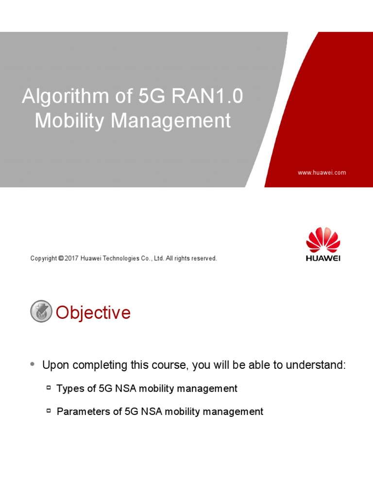 Algorithm of 5G RAN1.0 Mobility Management | PDF | Telecommunications ...
