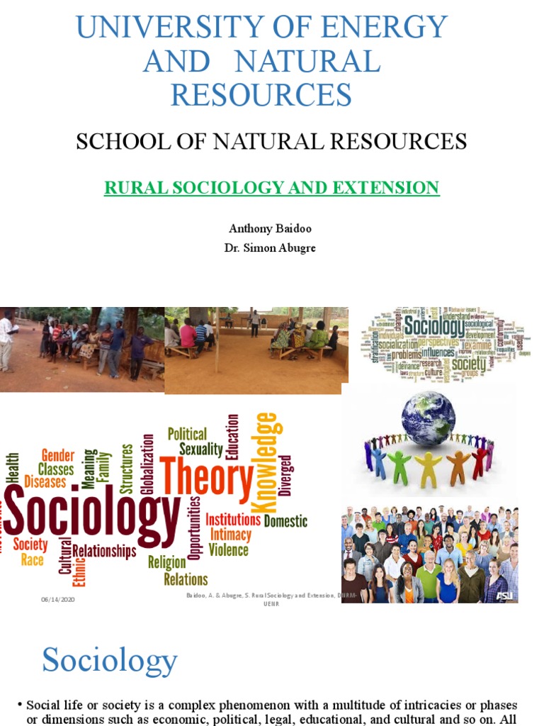 School of Natural Resources: Rural Sociology and Extension | PDF ...