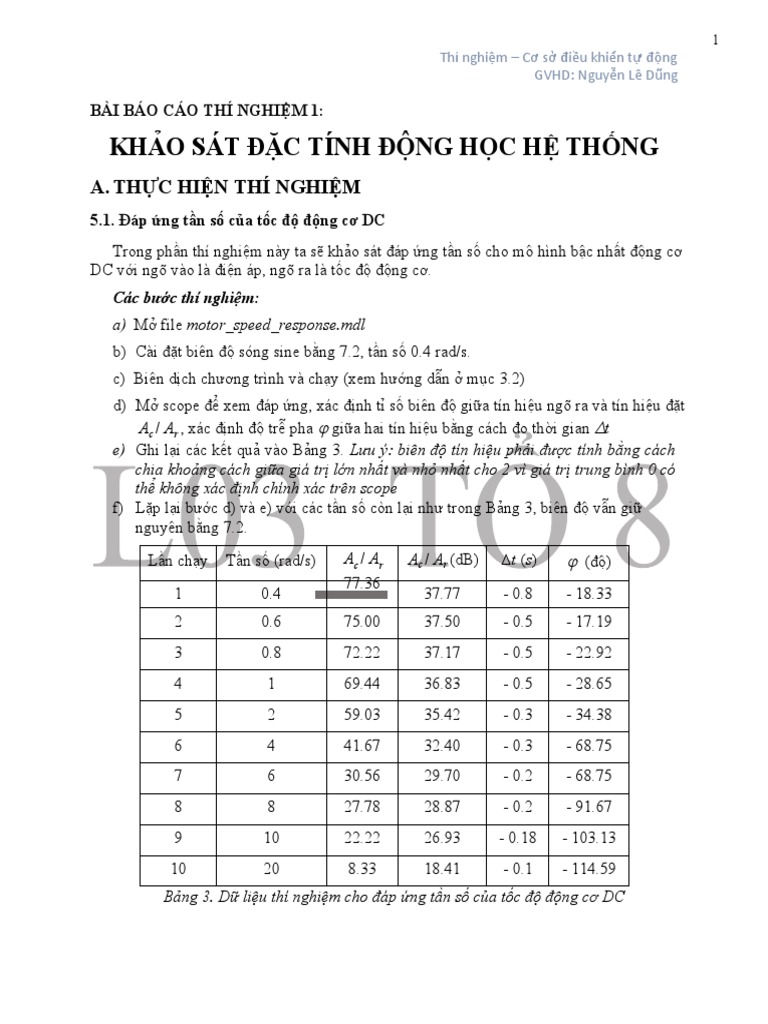 Bài Báo Cáo TN1 | PDF