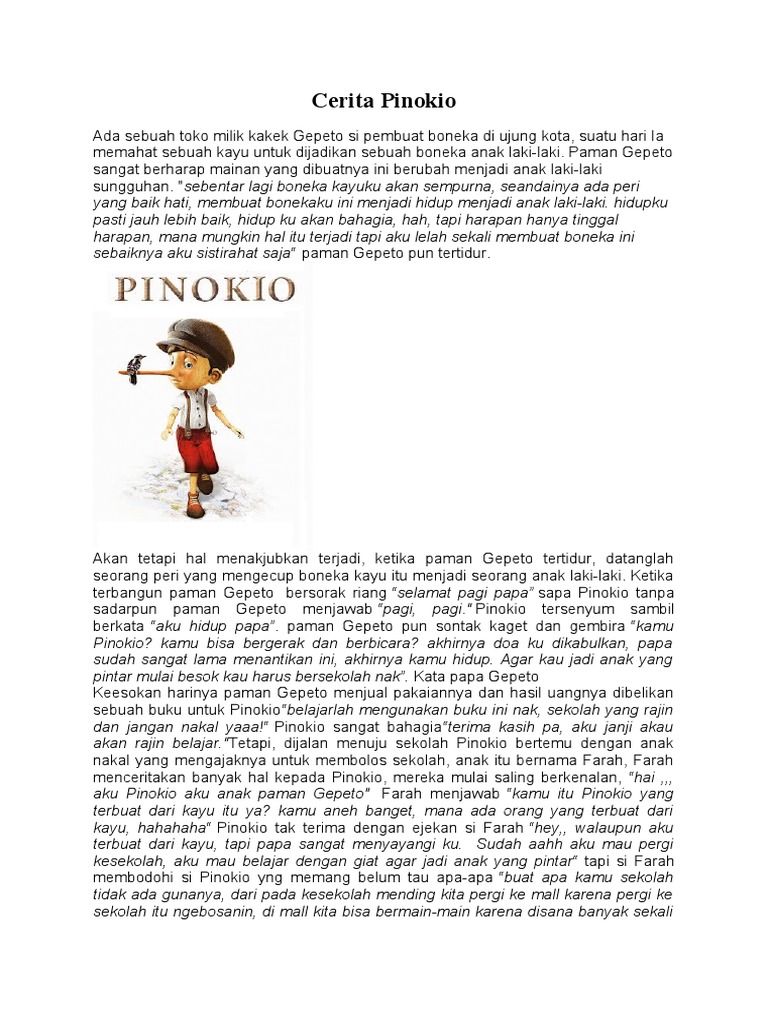 Cerita Pinokio | PDF