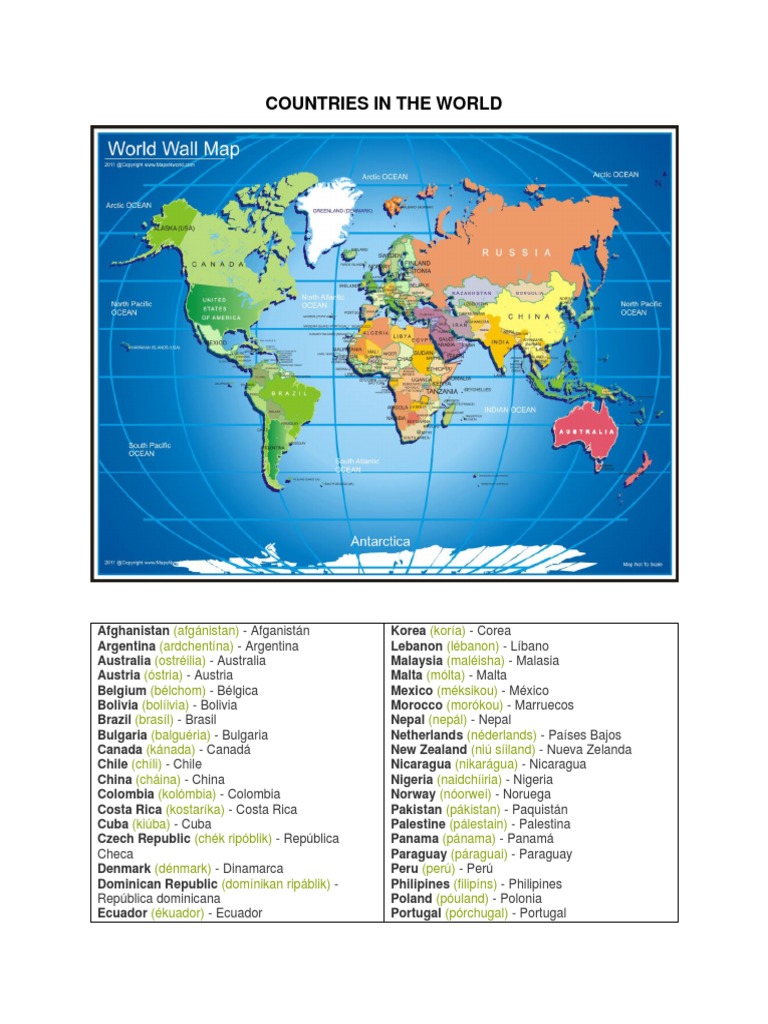 Lista de Países del Mundo | PDF
