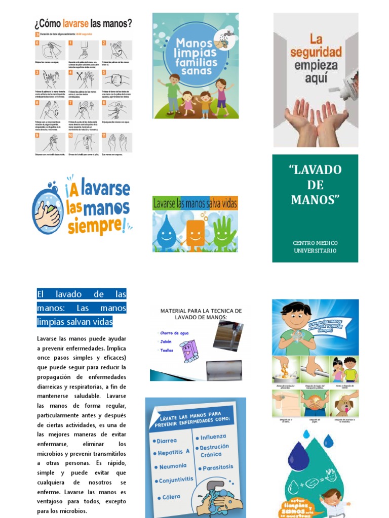 Triptico LAVADO DE MANOS | PDF