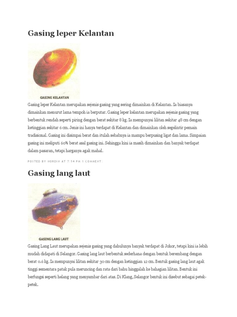 Gasing Leper Kelantan | PDF