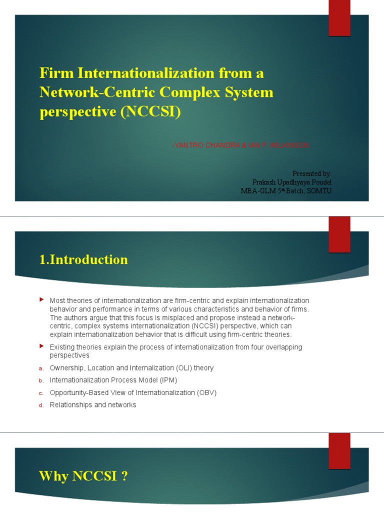 Network-Centric Internationalization Models | PDF ...