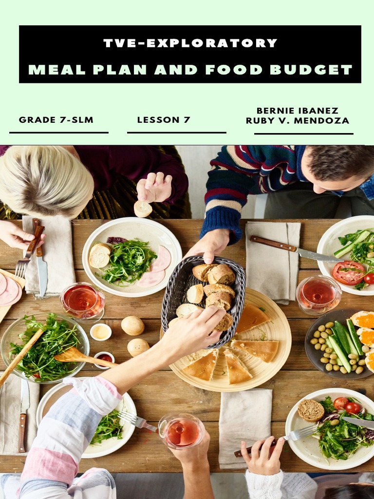 Meal Plan and Food Budget: Tve-Exploratory | PDF | Lunch | Meal