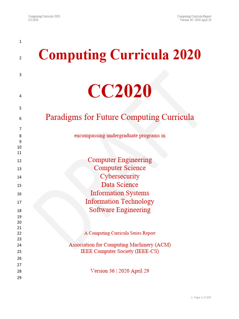 Paradigms For Future Computing Curricula | PDF | Association For ...