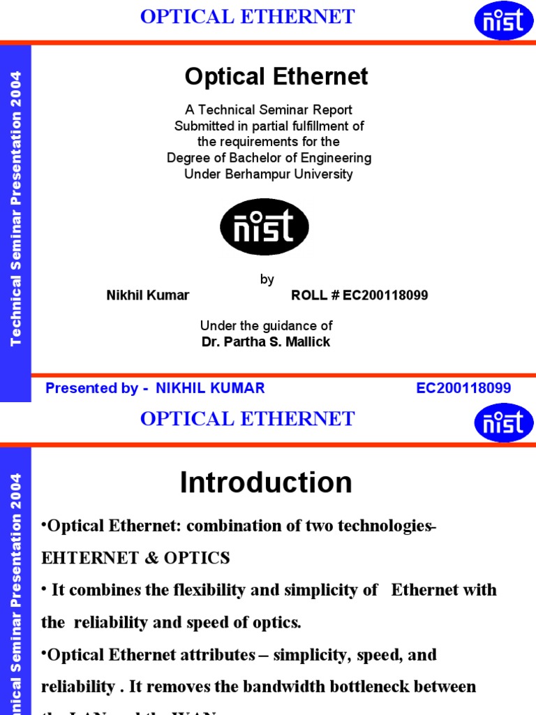 Optical Ethernet | PDF | Ethernet | Network Topology