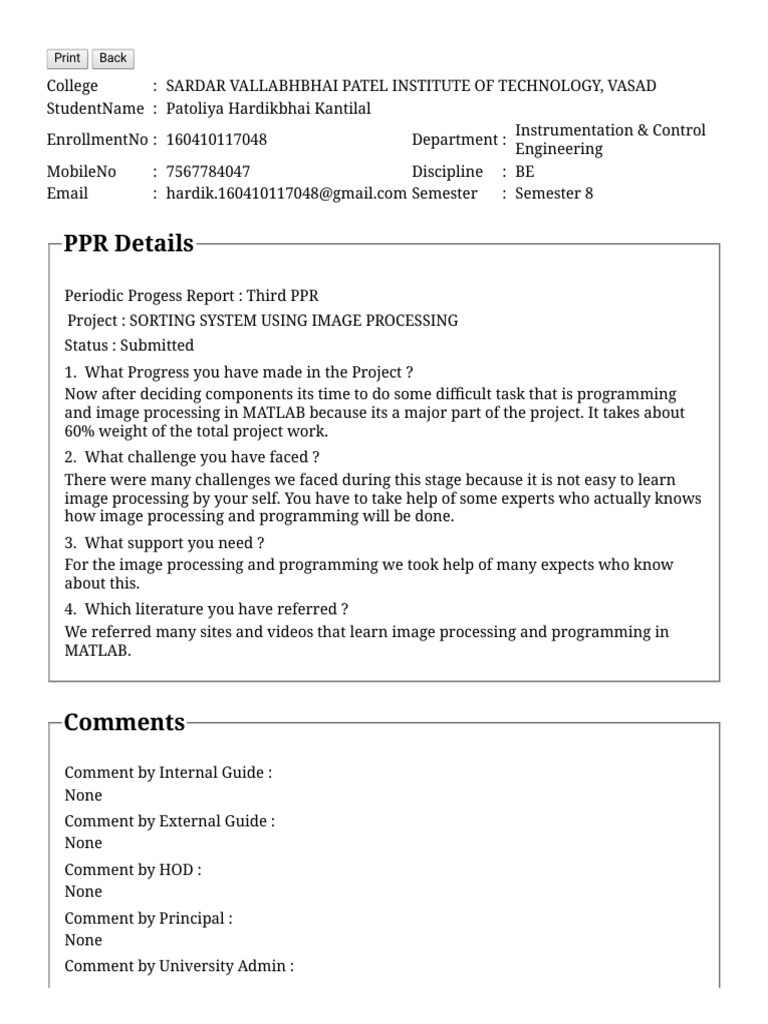 Periodic Progress Report (PPR) Details PDF | PDF