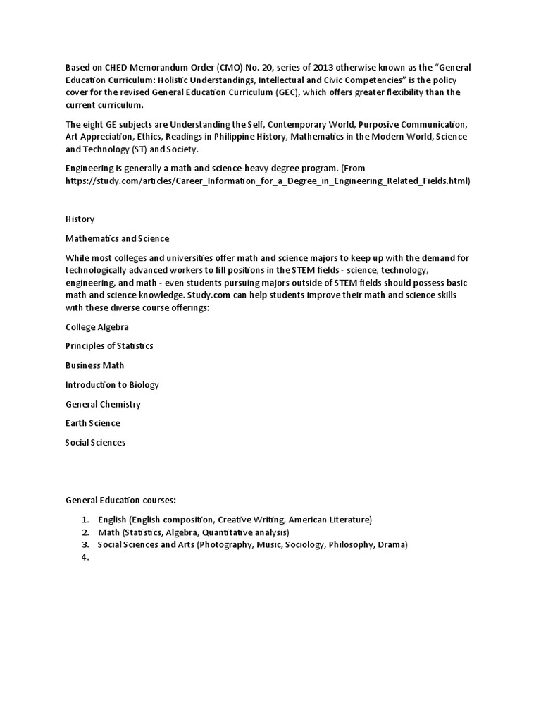 CHED Memorandum Order 20, S. 2013. | PDF