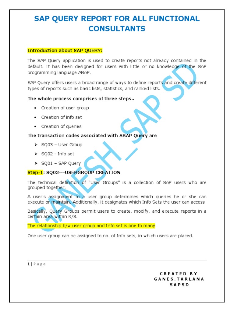 Sap Query Table Join And Logical Database Pdf Databases