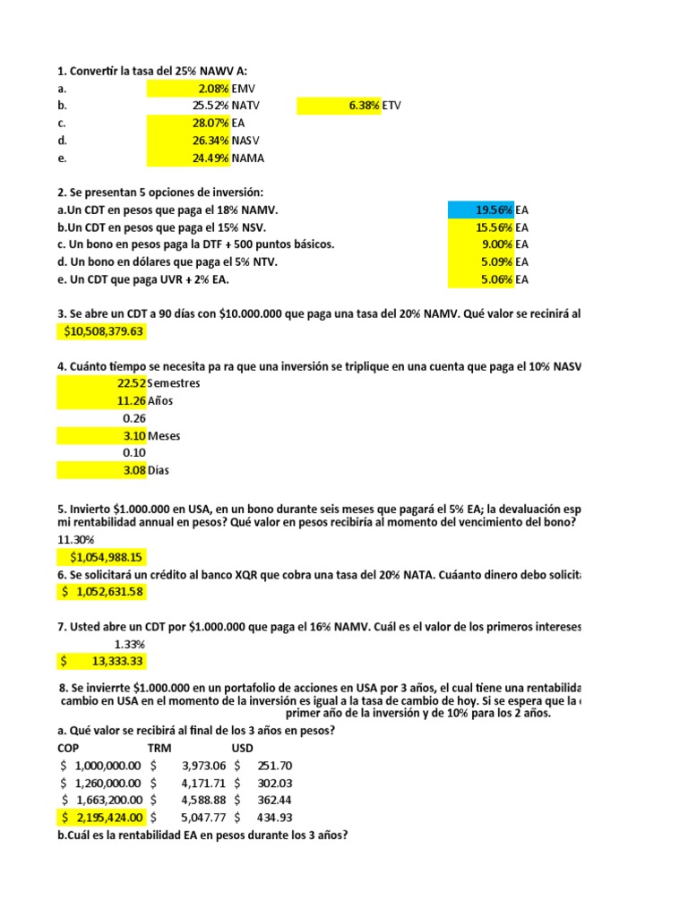 Cap 3 Ejercicios | PDF | Economía Financiera | Economía monetaria