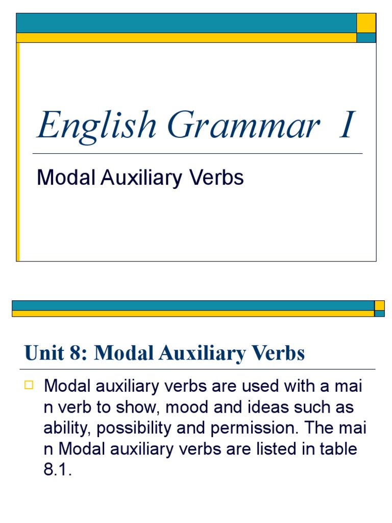 Materi 3 Modals Auxiliaries | PDF | Grammatical Tense | Verb