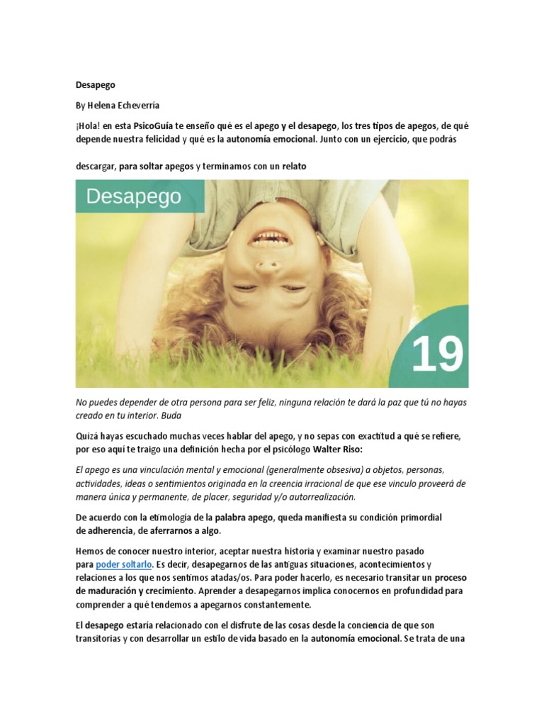 Desapego | PDF | Teoría de apego | Las emociones