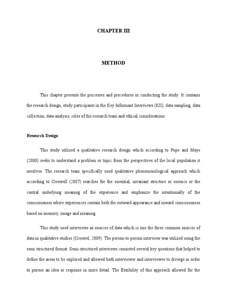 Chapter 3 Final | PDF | Qualitative Research | Privacy
