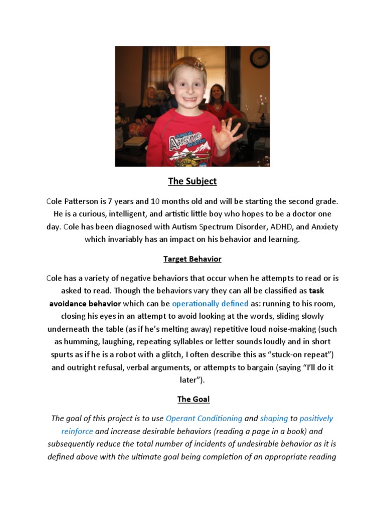 Behavior Mod Project | PDF | Reinforcement | Behaviorism