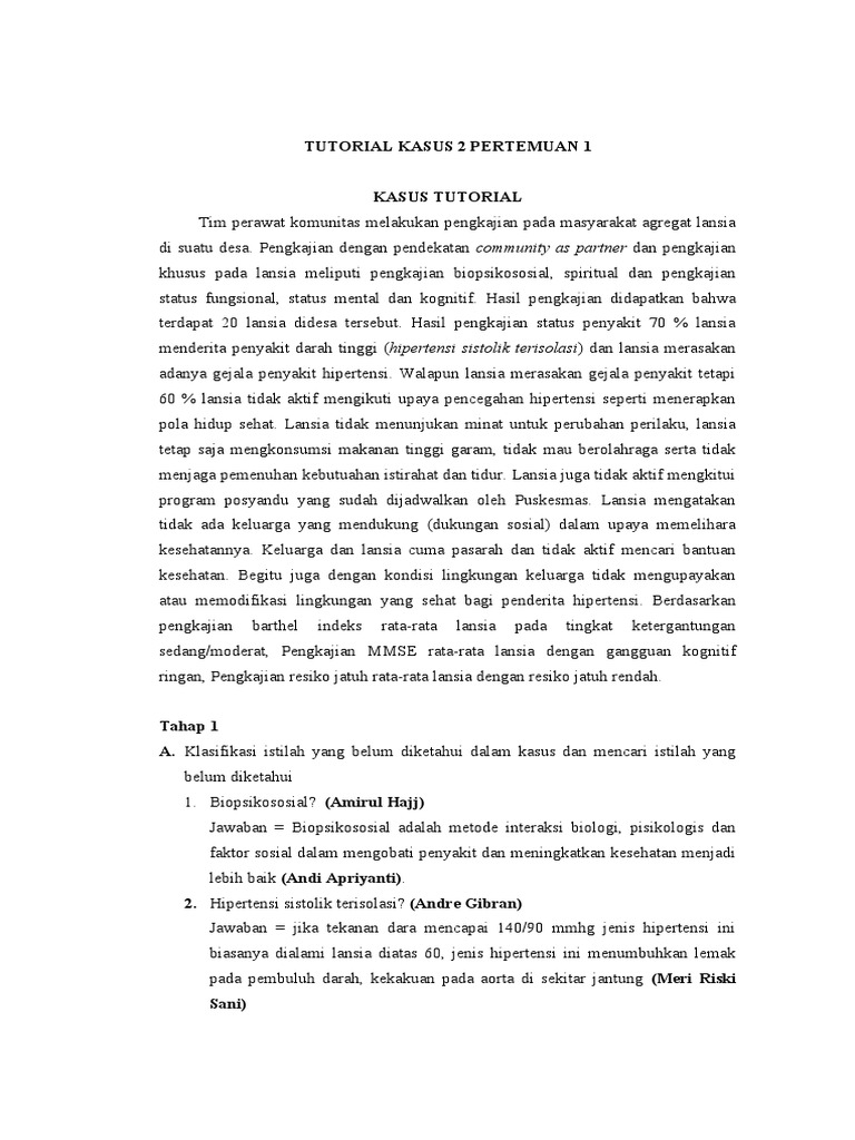 Tutorial Kasus 2 Komunitas | PDF