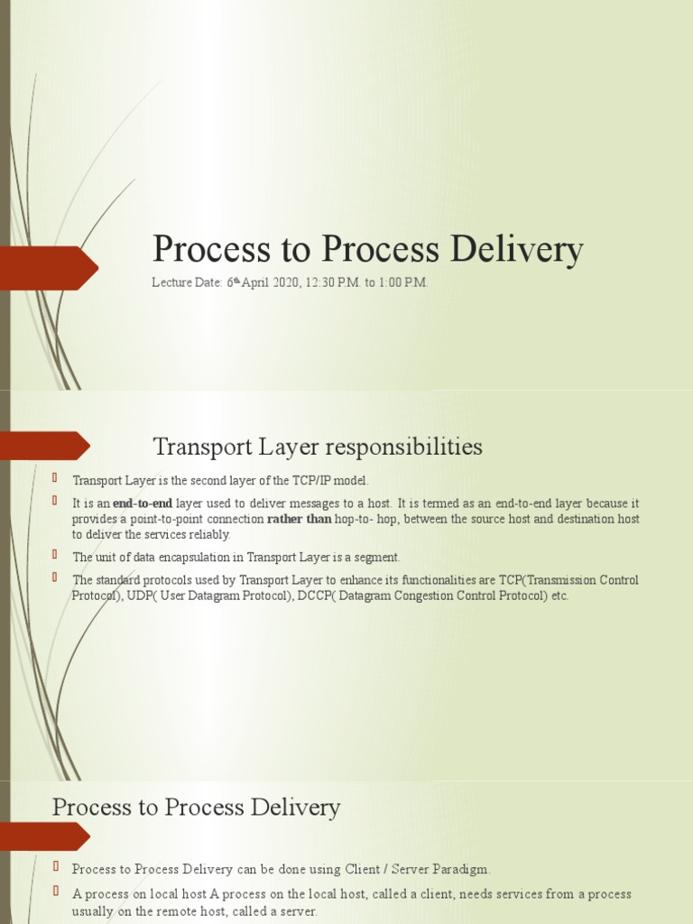 Unit 4 Lec1 | PDF | Port (Computer Networking) | Internet Protocol Suite