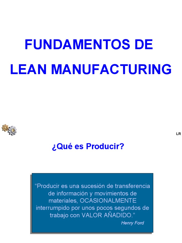 1.fundamentos de LEAN MANUFACTURING | Descargar gratis PDF | Lean ...