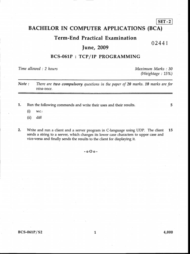 BCS 061P S2 PDF | PDF