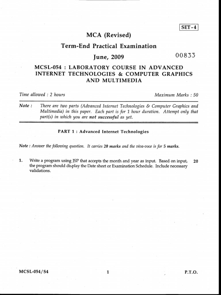 MCSL 054 S4 PDF | PDF