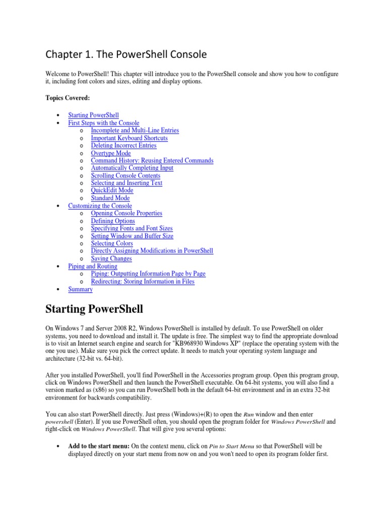 Tutorial Powershell Pdf Command Line Interface Typefaces
