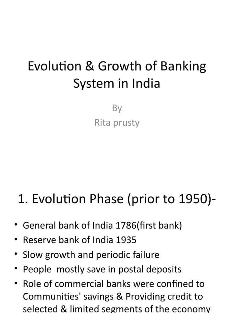 Evolution & Growth of Banking System in India | PDF