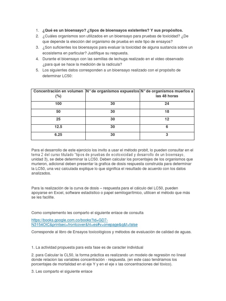 Qué Es Un Bioensayo | PDF | Toxicidad | Science
