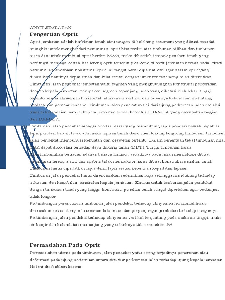 Oprit Jembatan | PDF