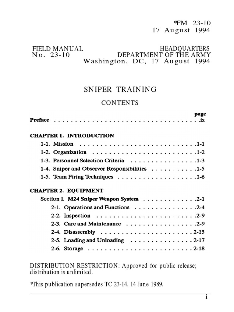 Sniper Training | PDF