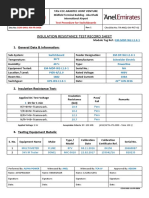 Cable Insulation & Continuity Test Report Inst Cables | PDF