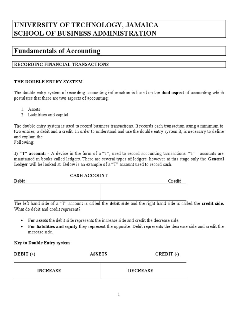 Recording Financial Transactions Explained | PDF | Debits And Credits ...