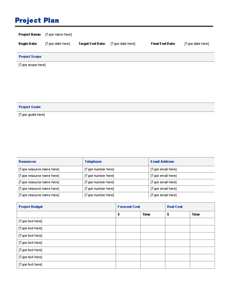 Project Plan Template and Guidelines | PDF | Career & Growth