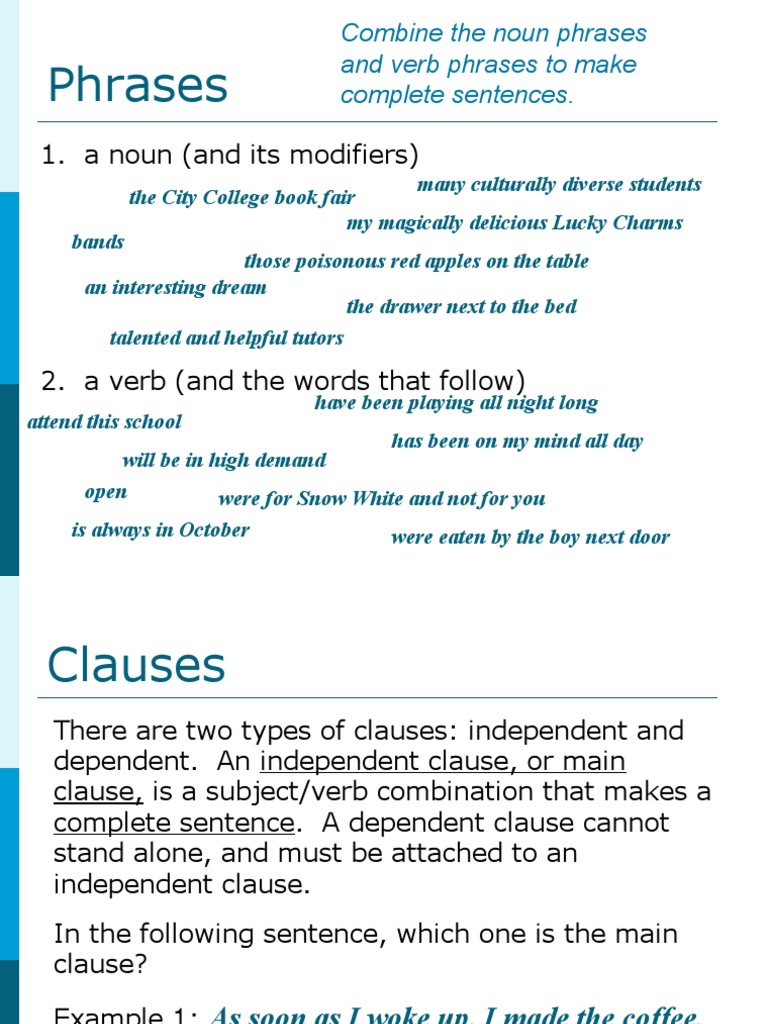 Phrases: 1. A Noun (And Its Modifiers) | PDF | Object (Grammar) | Verb