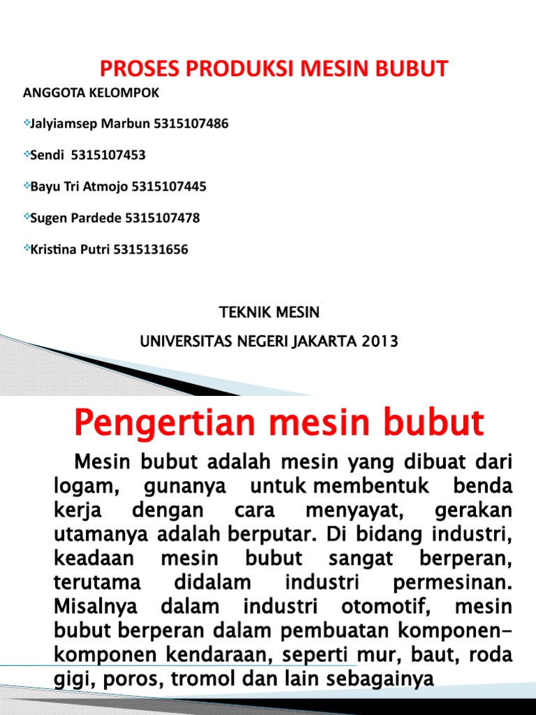 Proses Produksi Mesin Bubut | PDF