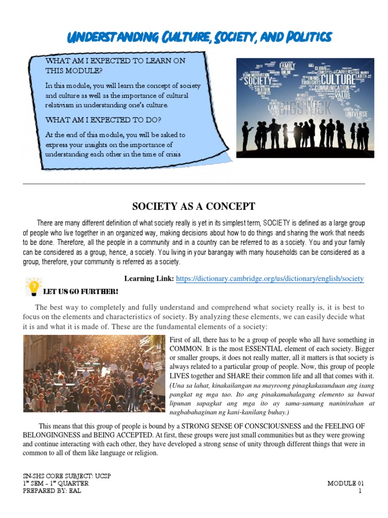 Sample Module For SHS PDF | PDF | Psychological Concepts