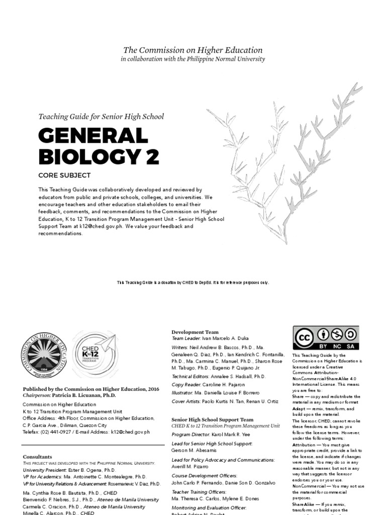General Biology 2 TG PDF | PDF | Genetics | Genetic Linkage
