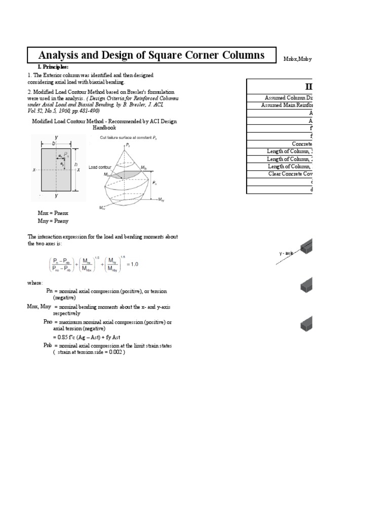 Design of Column | PDF | Column | Bending