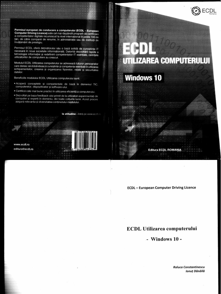 Ecdl Utilizarea Computerului Windows 10 PDF | PDF