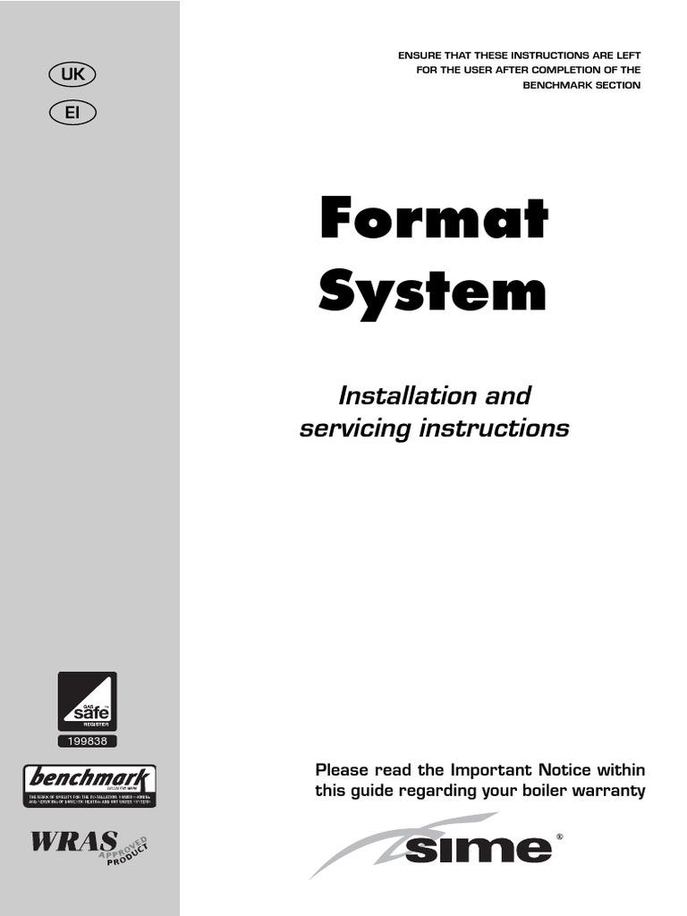 Sime Format 24 System Boiler Inst | PDF | Duct (Flow) | Boiler