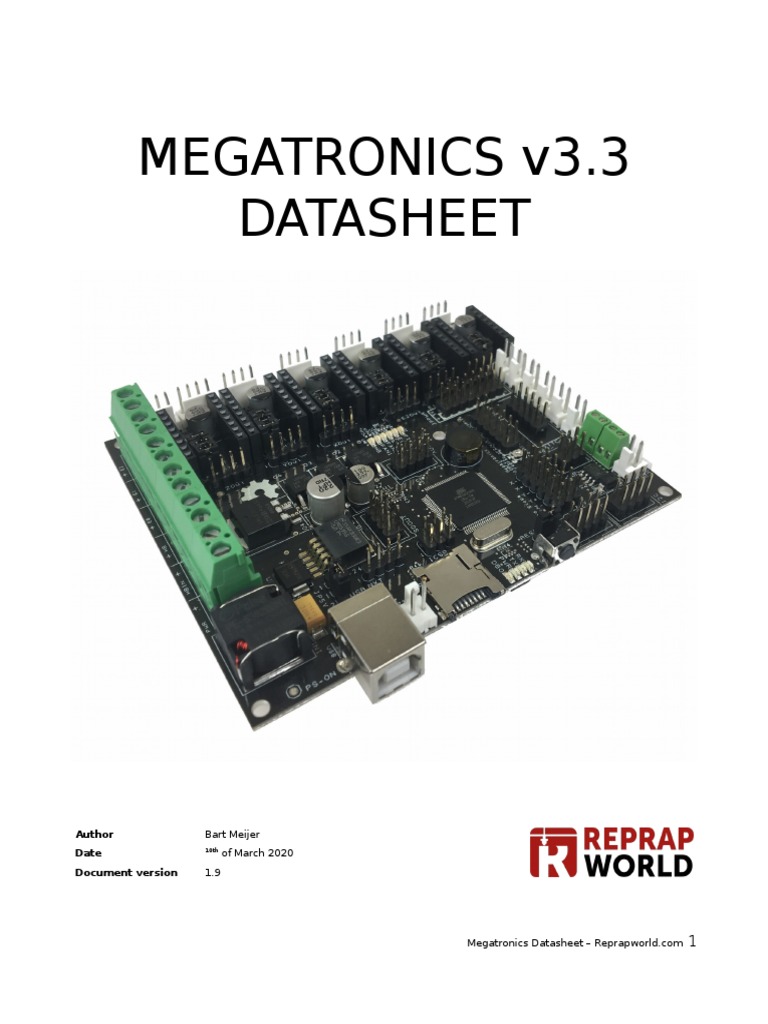 Datasheet Megatronicsv33 | PDF | Arduino | Digital Electronics