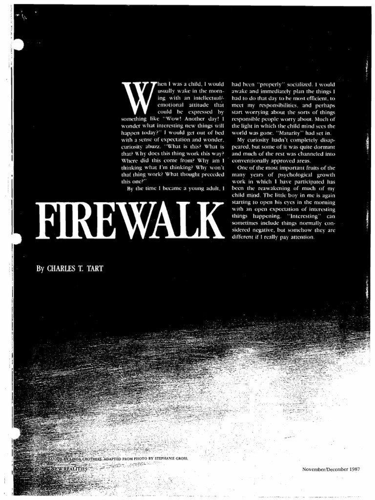Firewalk | PDF | Curiosity | Hypnosis